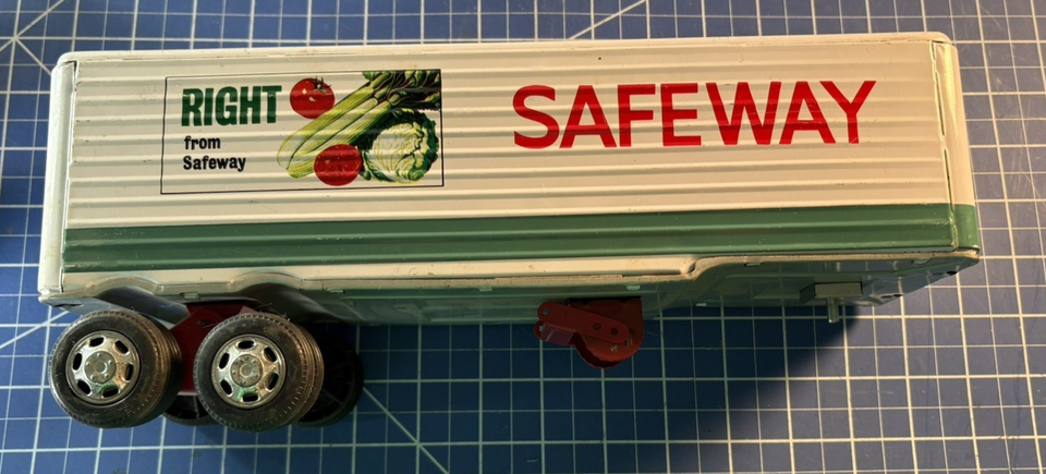 Vtg Safeway Grocery Store Japan Tin Litho Semi Truck Toy All Metal ...