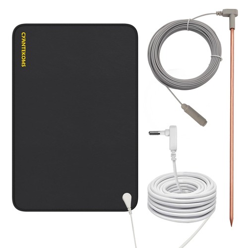 Copper Grounding Rod with 40ft Female Ground Cord, Portable Ground Rod ...