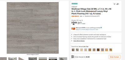 Pallet Sale - Lifeproof Shellman Village Oak 22 MIL Vinyl Flooring - 32 ...