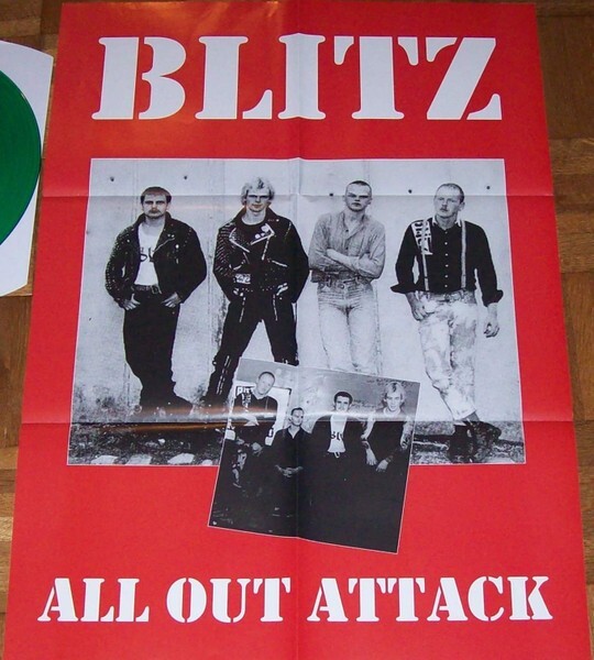 BLITZ - ALL OUT ATTACK LP PURPLE VINYL RECORD + LARGE POSTER oi! punk rock | eBay