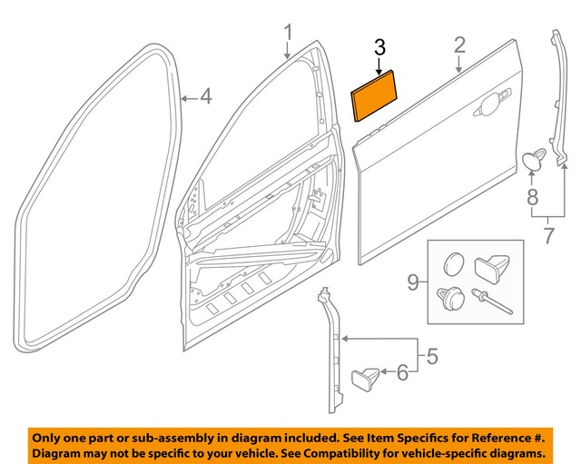 Volvo OEM 10-18 Xc60 Rear Door-outer Panel Pad 31477917 for sale online ...