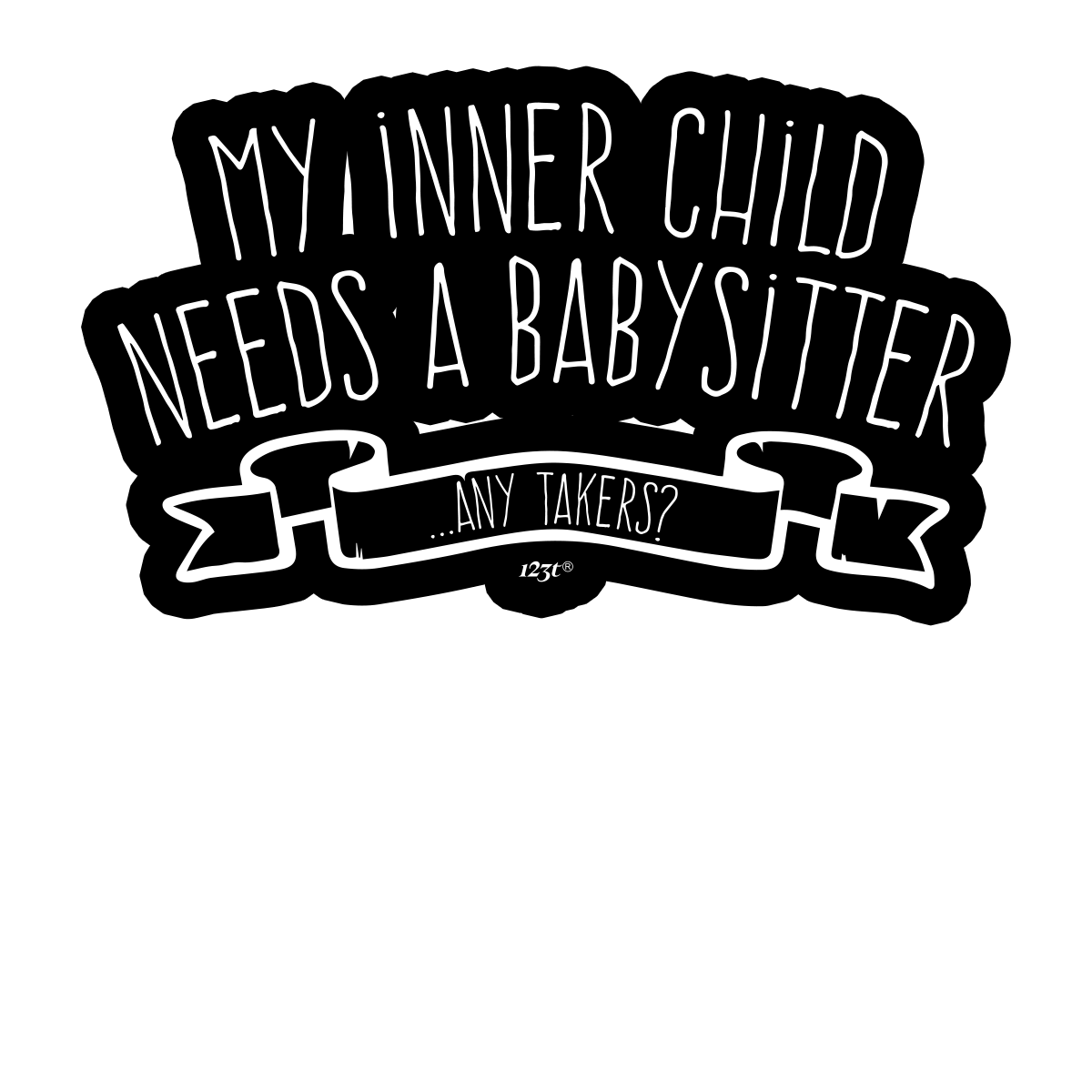 2 x Car Stickers - my inner child needs a babysitter Decal Truck Bumper ...