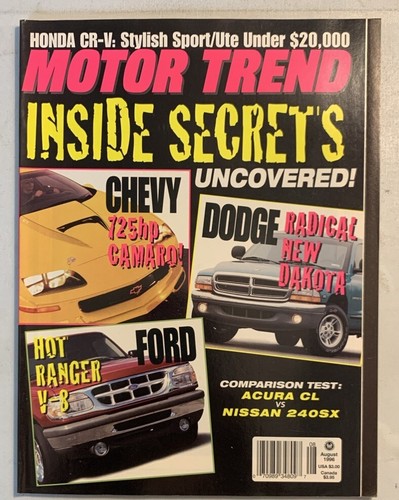MOTOR TREND Magazine August 1996 Inside Secrets Uncovered! | eBay