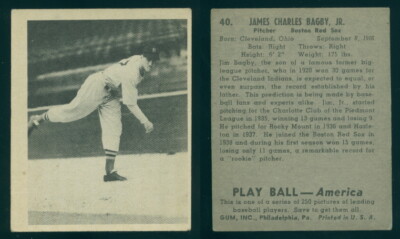 (60499) 1939 Play Ball 40 James Bagby Jr. Red Sox-VGX | eBay