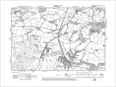 Buriton, Old Map Hampshire 1910: 60NE | eBay