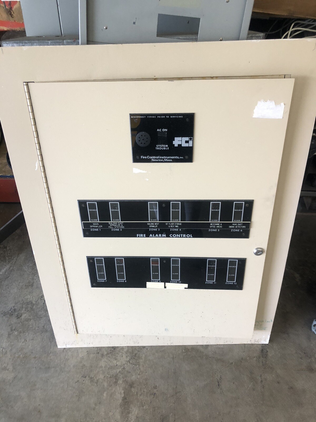 FCI 12 Zone Fire Alarm Panel Cover Only | eBay