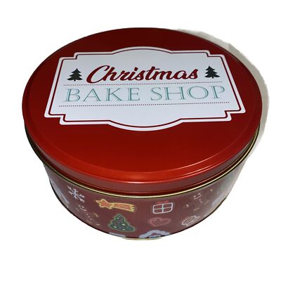 CHRISTMAS/BAKE SHOP TIN 6”x2.5" SUPER CUTE NWT | eBay