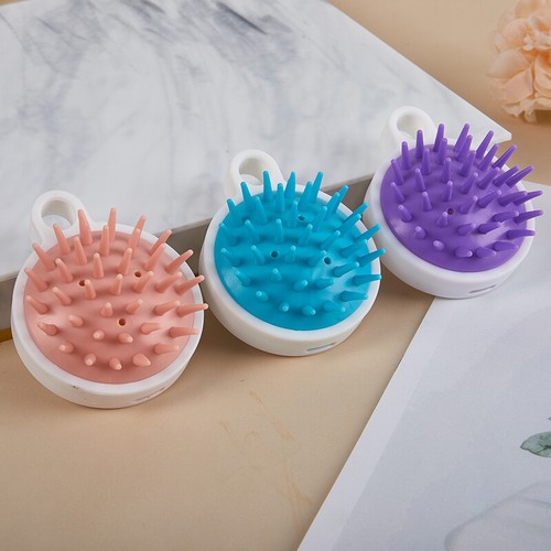 Silicone Hair Scalp Massager Shampoo Brush Shower Comb Exfoliate Remove ...