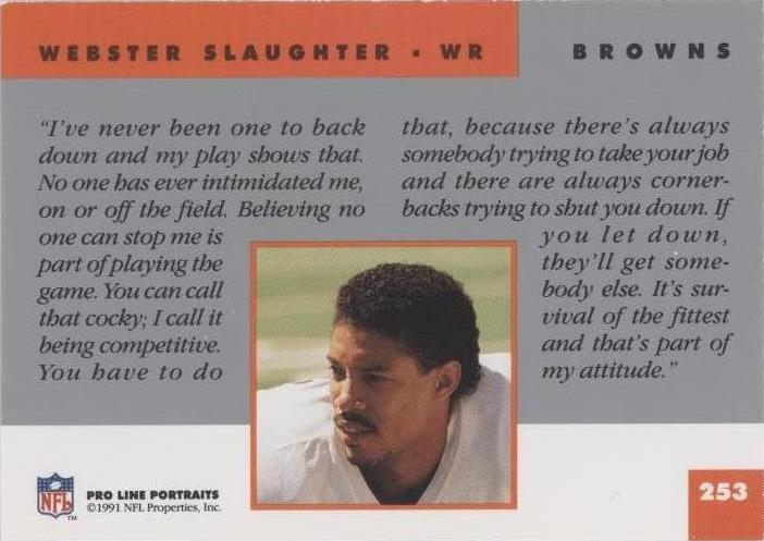1991 Pro Line Portraits Webster Slaughter #253 for sale | eBay