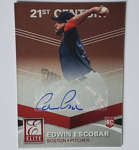 EDWIN ESCOBAR 2015 Panini Elite 21st Century Autographed Rookie Card ...
