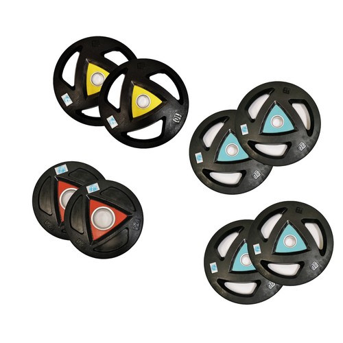 Olympic Weighted Disc Weights Rubber Cast Iron Plates 2.5kg 5kg 10kg ...