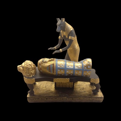 UNIQUE ANCIENT EGYPTIAN GOD Anubis Jackal Mummification Mummy King Tut ...