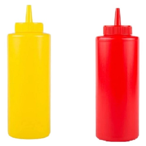 Ketchup Mustard Condiments Squeeze Bottles Dispenser, Red Yellow ...
