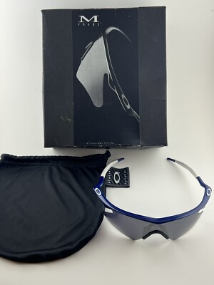 Oakley Pro M Frame Blue Black Iridium Heater 06-966 White Ear Socks Non ...