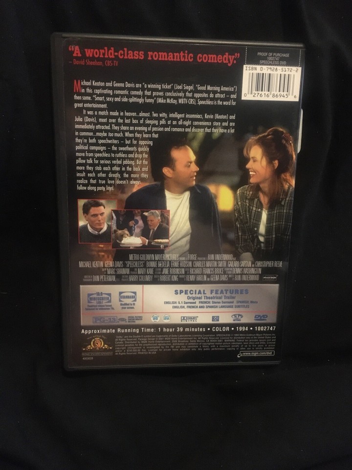Speechless (DVD, 2001) 27616869456 | eBay