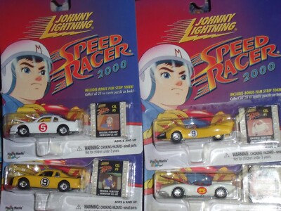 SPEED RACER CAR SET 4 2000 JOHNNY LIGHTNING RACER X MACH 5 CEL 1 FILM ...