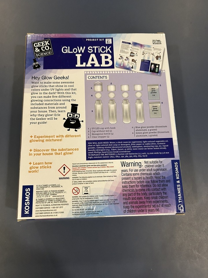 Thames & Kosmos Glow Stick Lab Science Project Kit Non Toxic Chemistry ...