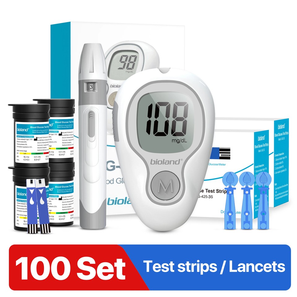 Blood Glucose Meter G-425-3 10/100pcs Test Strips for Diabetes Blood ...