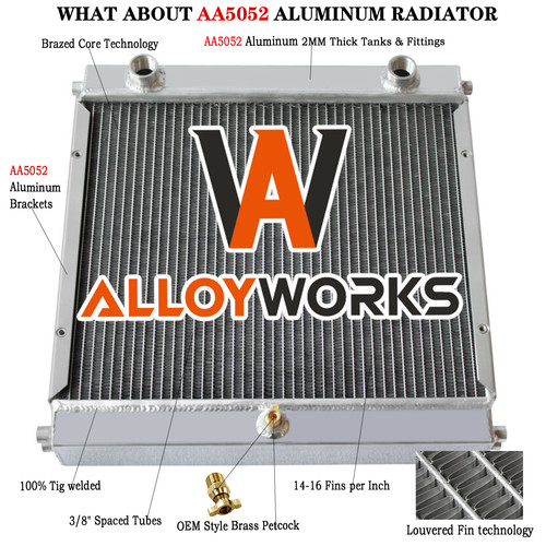 4 ROW Aluminum Radiator For Dragster Roadster Double Pass Free Shipping ...