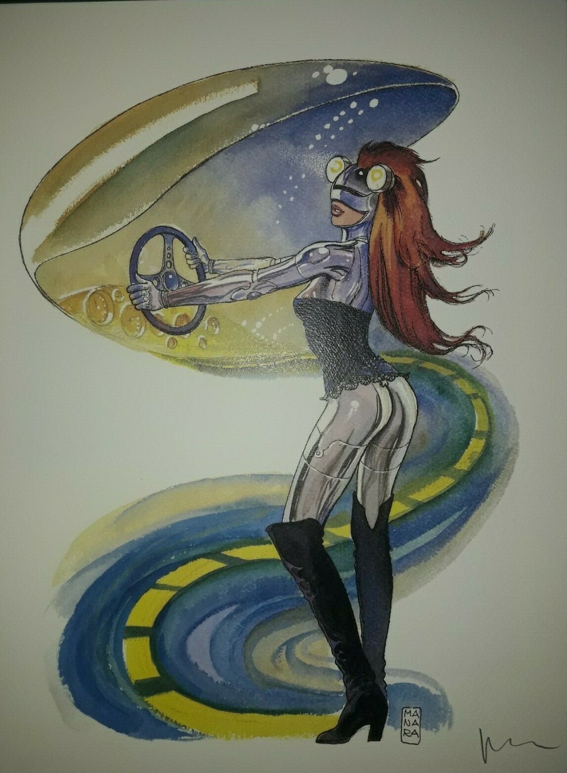 Milo Manara Print (15) 38,5 X 28,5 CM Womans And Engines 3 Signed IN ...