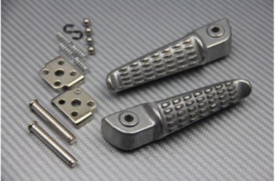 Silver Pair of Rear Foot Rests & Pegs KAWASAKI ZX6R ZX636B 2003-2004 ...