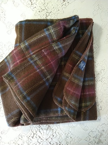 Polo Ralph Lauren Brown Plaid Throw Blanket 50” X 68" Vintage Blue Label Acrylic | eBay