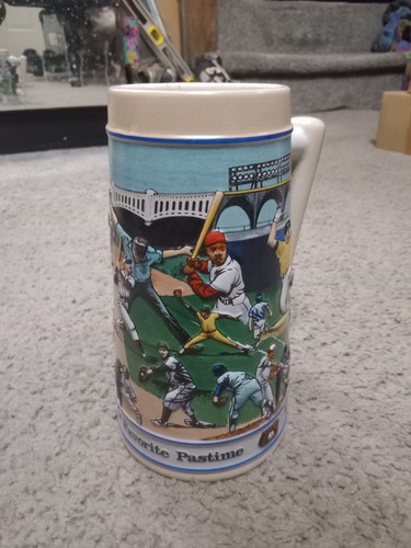 Budweiser Sports Series Salutes America'Pastime Baseball Beer Stein ...