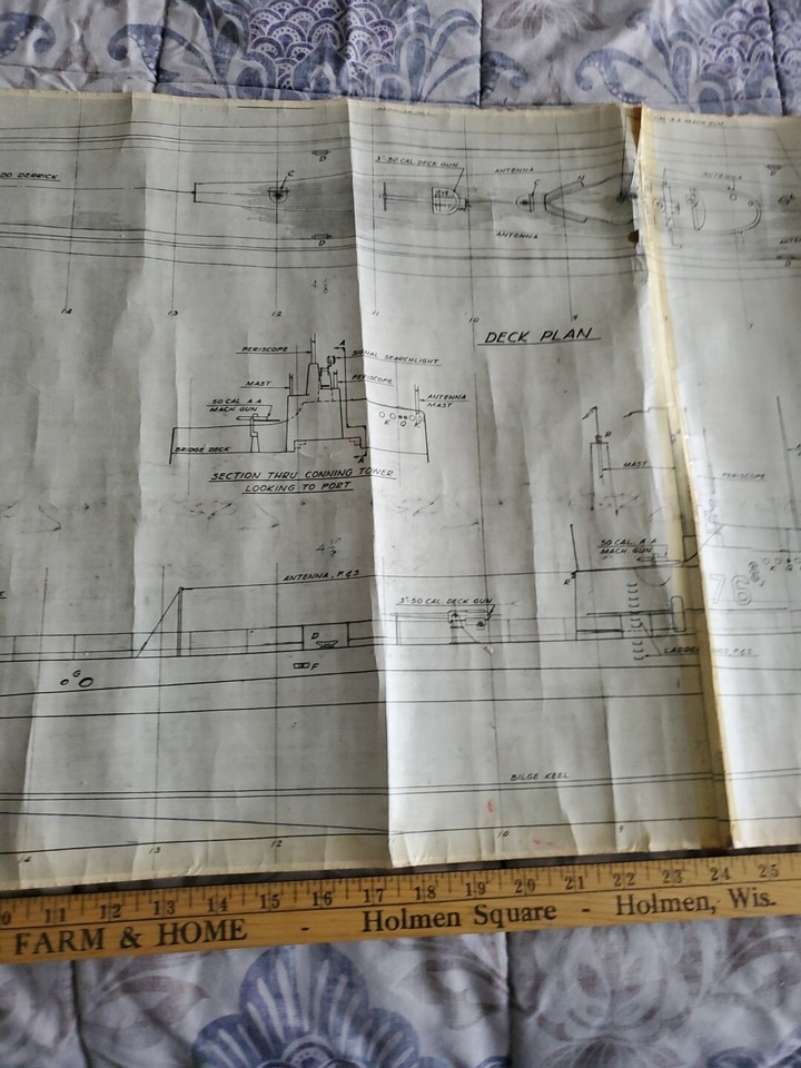 VTG USS Perch (SS-176) Submarine Model Boat RC Plans 4' Build | eBay