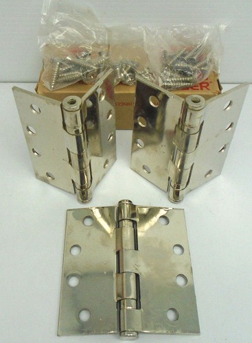 3 Hager BB1279 4"X4" US14 Full Mortise Bearing STD Weight Door Hinge ...