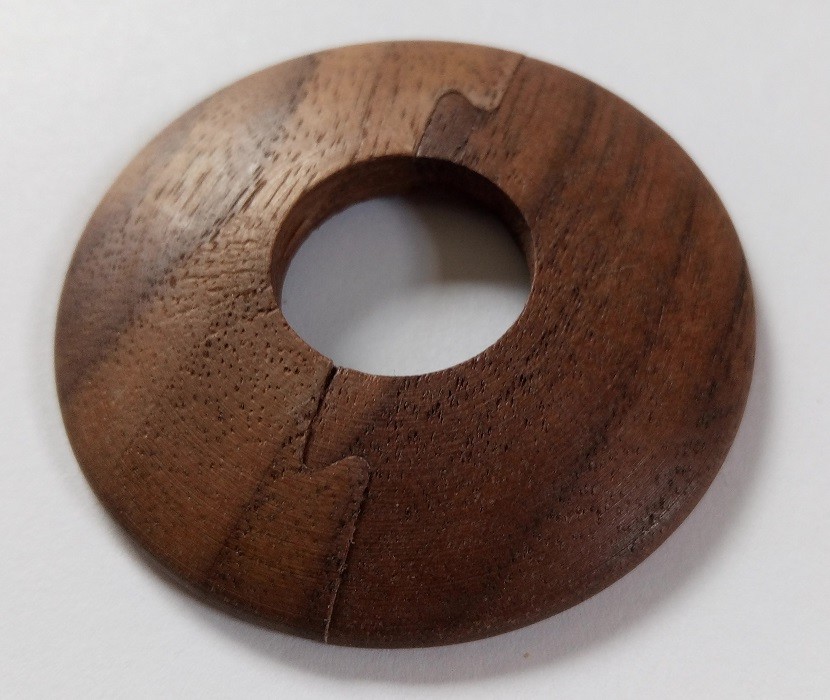 1x Wooden Radiator Pipe Cover 15mm Walnut Oak Maple Low profile 5mm ...