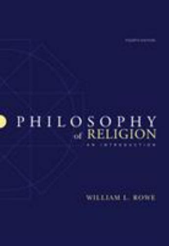 Philosophy of Religion : An Introduction by William L. Rowe (2006 ...