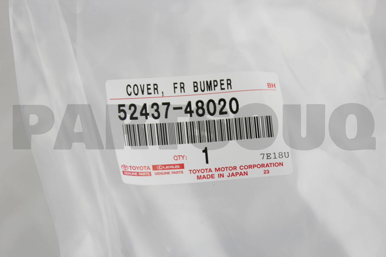 5243748020 Genuine Toyota COVER, FR BUMPER 52437-48020 | eBay