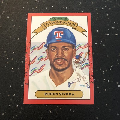 Ruben Sierra 1990 Donruss Baseball Diamond Kings #3 MLB Texas Rangers ...