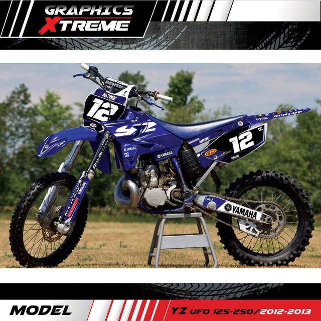 Yamaha YZ 125 250 UFO RESTYLED Kit Complete Decals GRAPHICS 2002 2012 ...