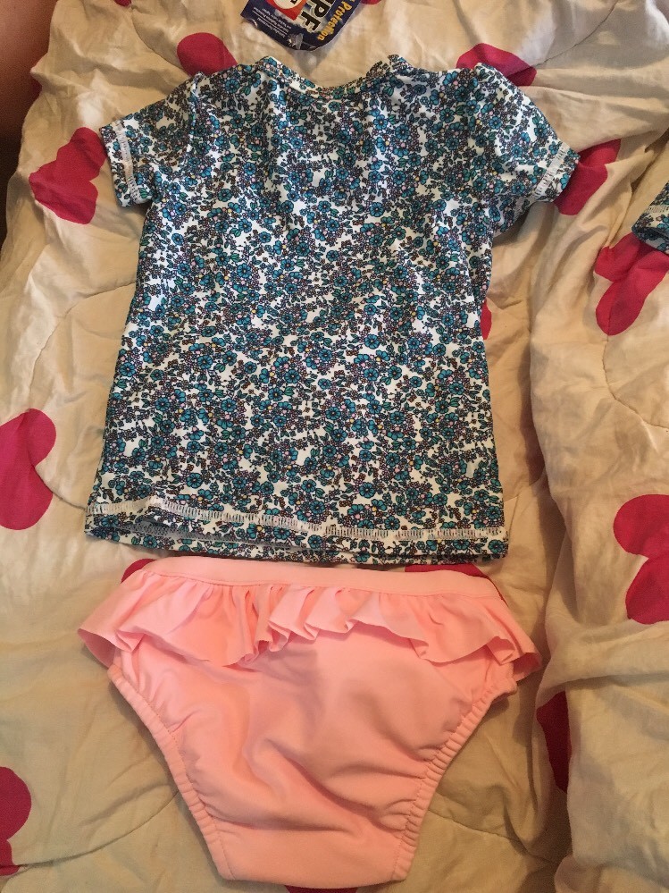 Target Floral Rashie 2 Piece Swimsuit Sz 0 Bnwot ...