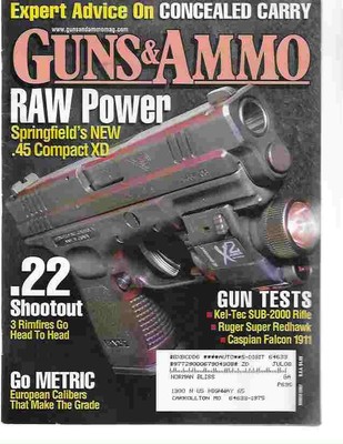 Guns & Ammo Handguns Magazine March 2007 Kel-Tec, Ruger Redhawk ...