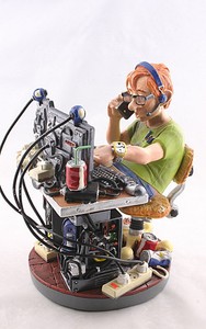 Computer Tech Geek Nerd Gamer Programmer Funny Figure Figurine Statue ...
