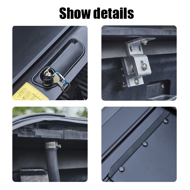 Bed Retractable Roll-up Hard Tonneau Truck Cover Lock For Ford F-150 5 ...