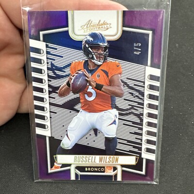 2023 Panini Absolute Football Russell Wilson Purple 4/5 No. 4 Denver ...