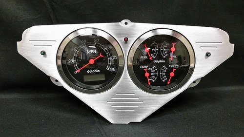 1955 1956 1957 1958 1959 Chevy Truck Quad 2 Gauge Dash Panel Cluster ...