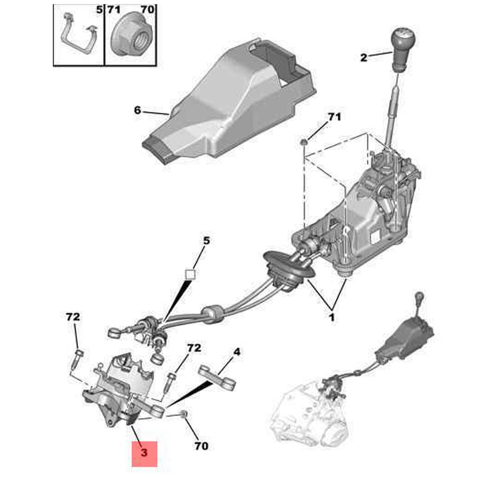 Gancio Fermata Scatola Velocità Per Citroën C3 - 2437A8 2437.A8 | eBay