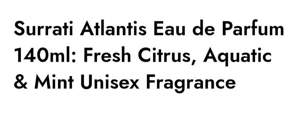 Atlantis 140ml Edp Surrati | eBay UK