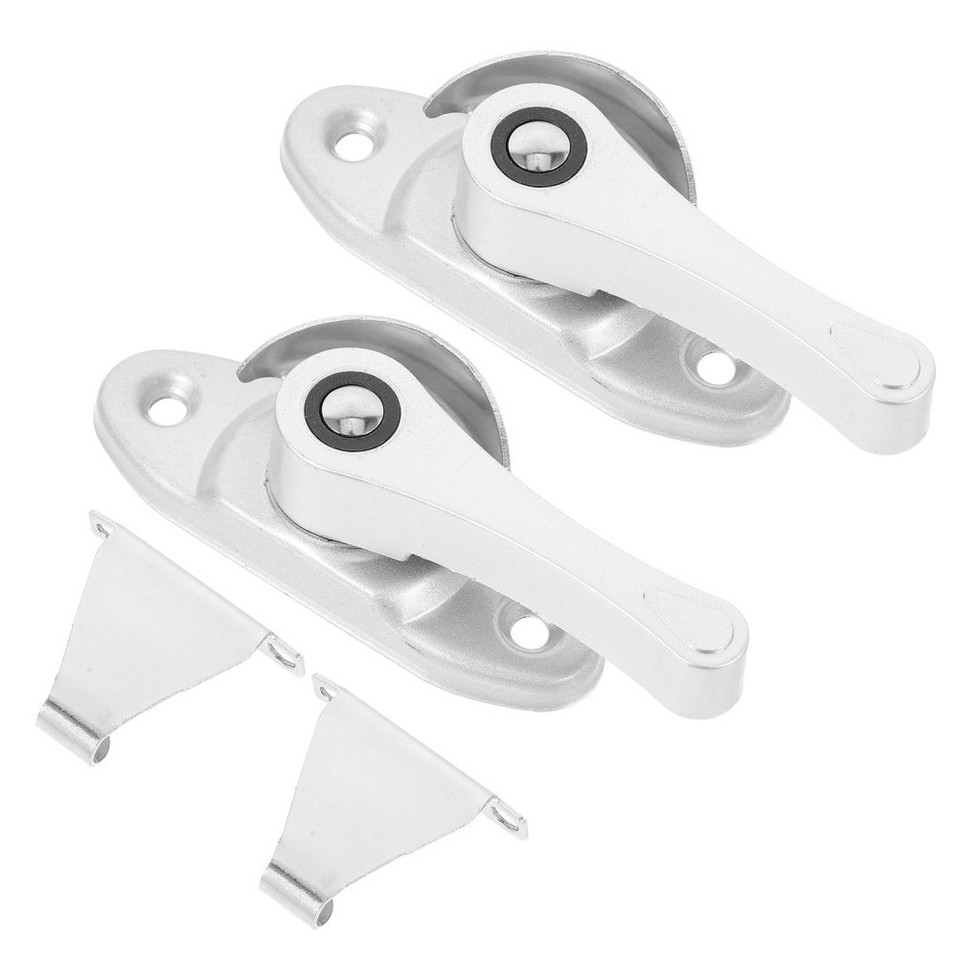 2 Sets Universal Stainless Steel Crescent Lock with Hook Window and ...