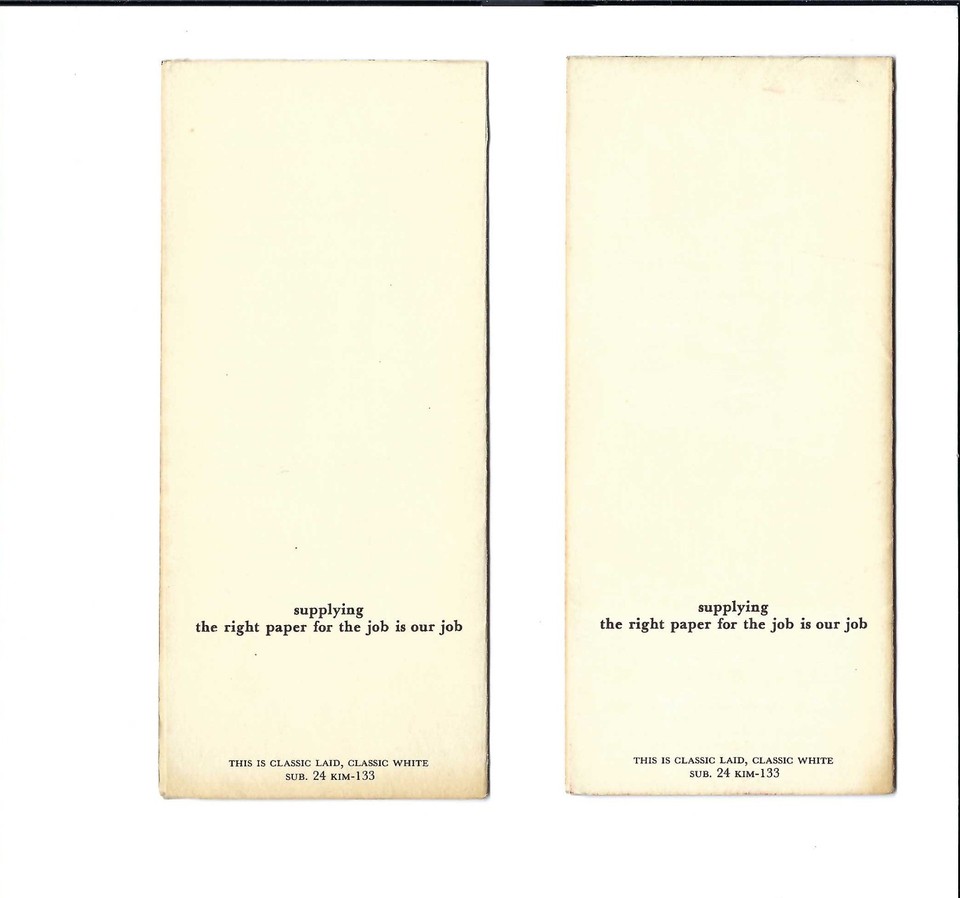 Vintage Kimberly-Clark Classic Laid Paper Brochures (2) | eBay
