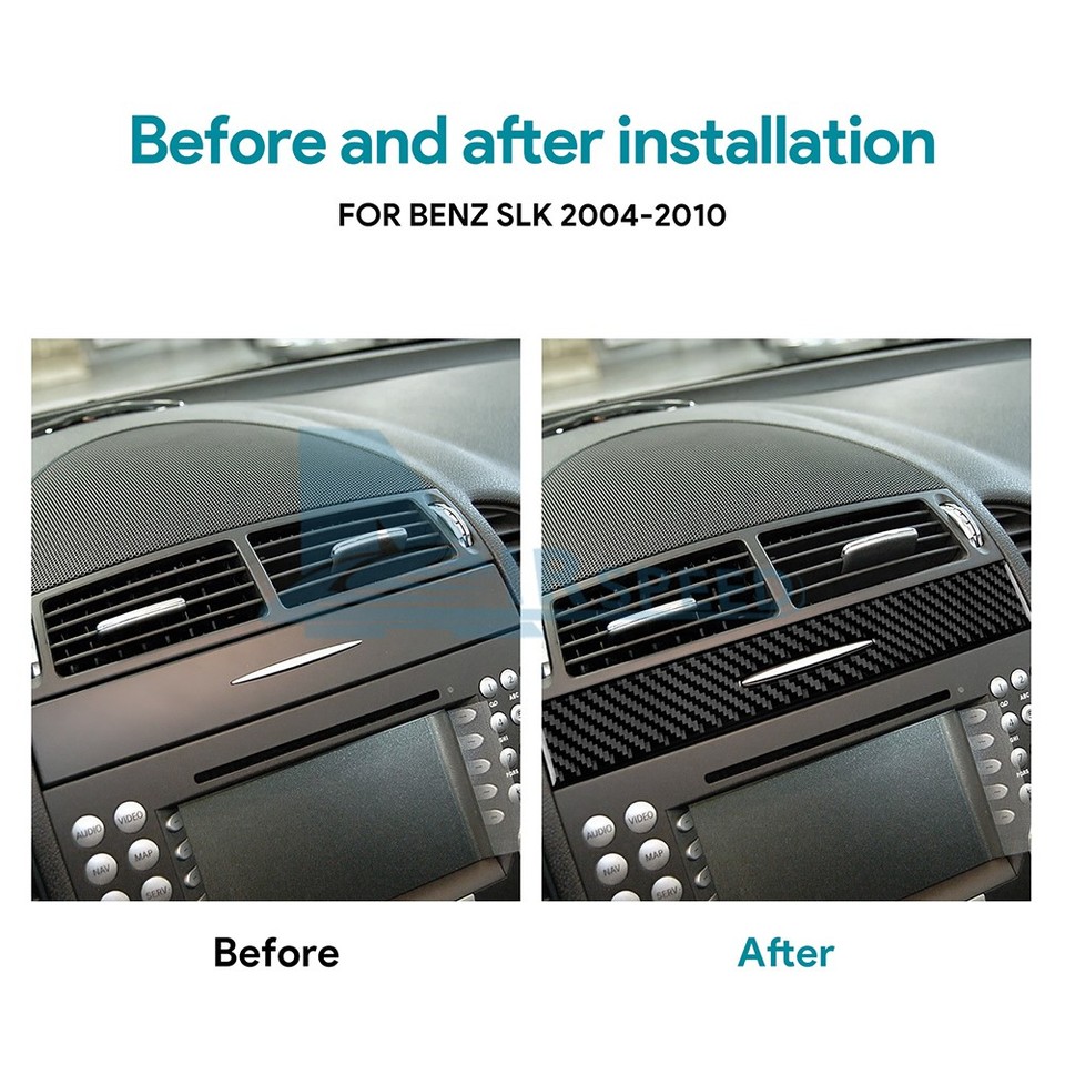 For Mercedes Benz SLK R171 2004 -2010 Central Air Vent Carbon Fiber ...