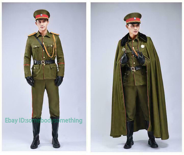 Male Cosplay Military Army Uniform Costume Outfits Party Full Suit Sets ...