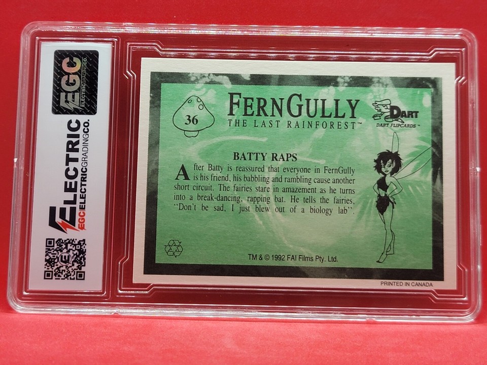 Fern Gully Last Rainforest 1992 Dart #36 Batty Koda Robin Williams EGC ...