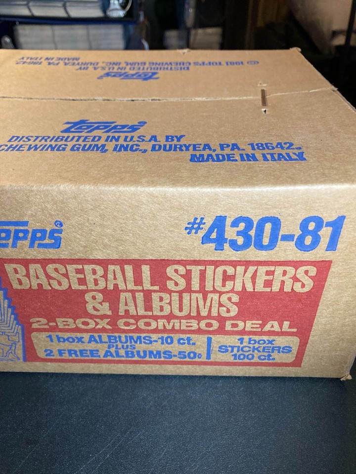 1981 Topps Baseball Album Stickers FACTORY SEALED CASE RARE 100 Packs ...
