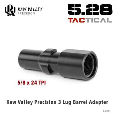 Kaw Valley Precision 3 Lug Barrel Adapter - 5/8x24- 6020 | eBay