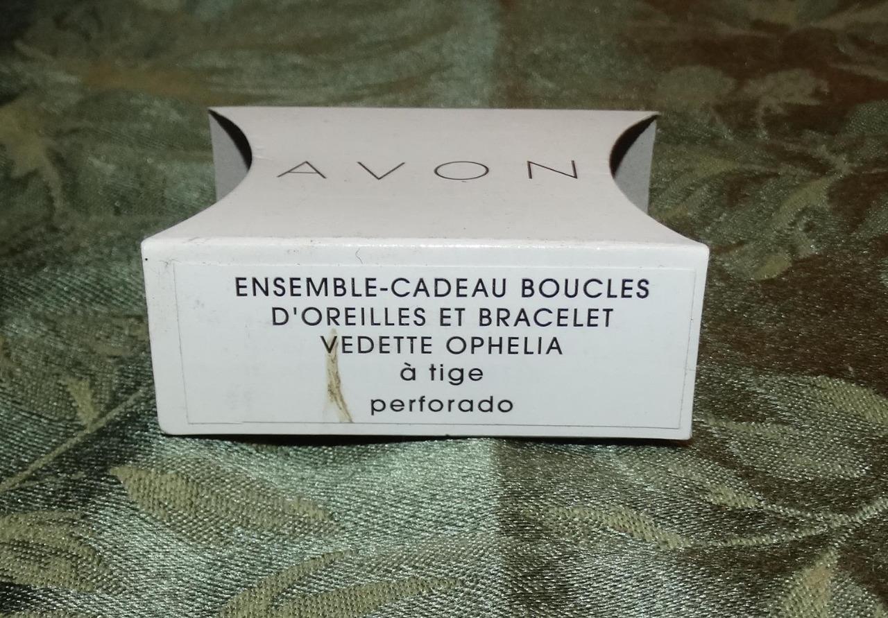 Avon Starring Ophelia Bracelet & Earring Gift Set PIERCED Silvertone ...